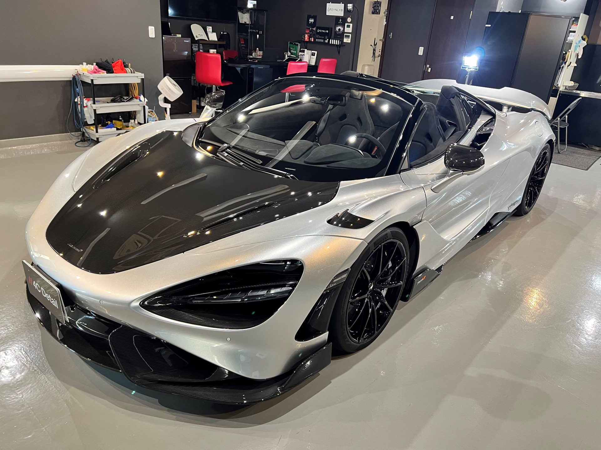 McLaren765LTスパイダー GTECHNIQクリスタルセラムBLACKセラミックコーティング＆プロテクションフィルム施工 – 4C ...