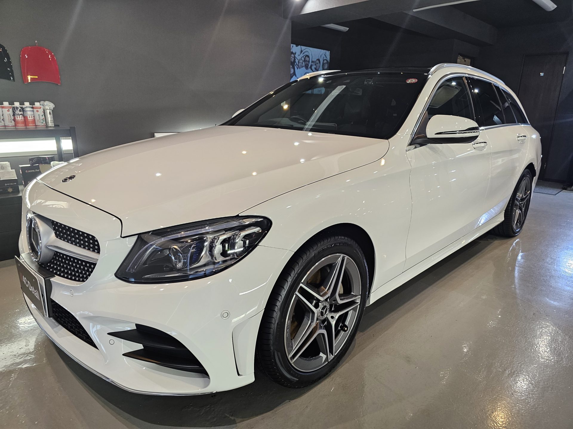 2018年式メルセデスベンツC220ステーションワゴン(S205) 4Cプレミアムガラスコーティング・モールプロテクション他 神奈川県藤沢市 ...