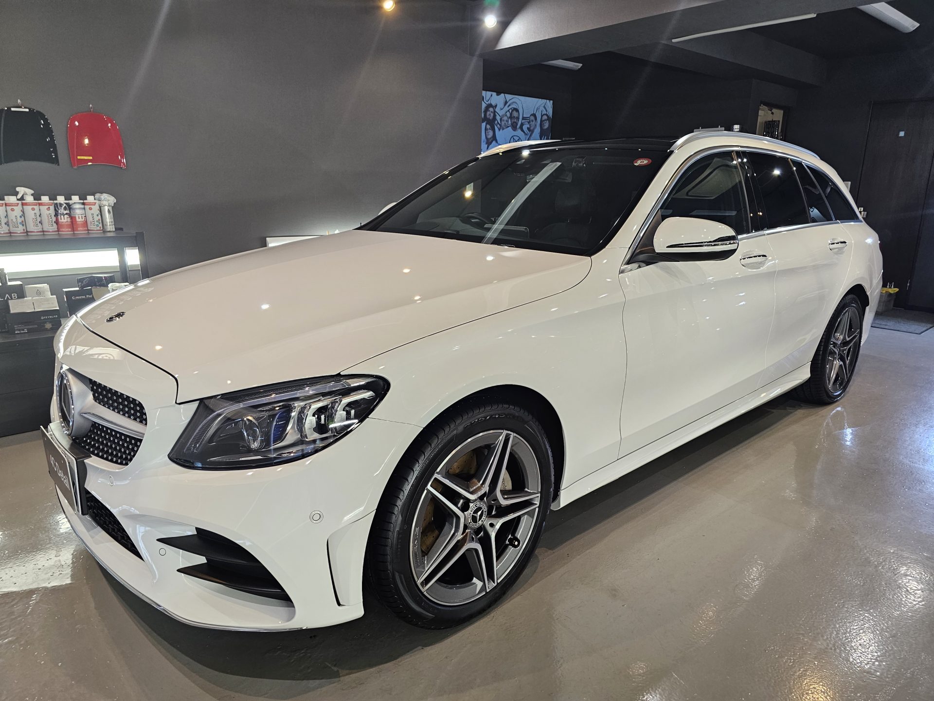 2018年式メルセデスベンツC220ステーションワゴン(S205) 4Cプレミアムガラスコーティング・モールプロテクション他 神奈川県藤沢市 ...